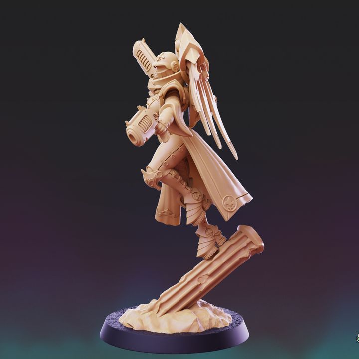 3D Printable Divine Order - Valkyrie Pose 6 by PSMiniatures
