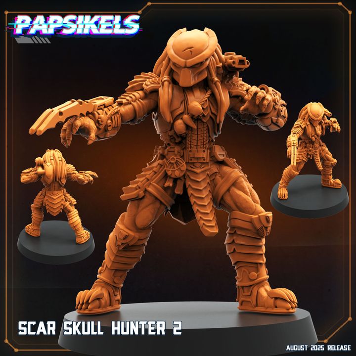 3D Printable SCAR SKULL HUNTER by PAPSIKELS MINIATURES
