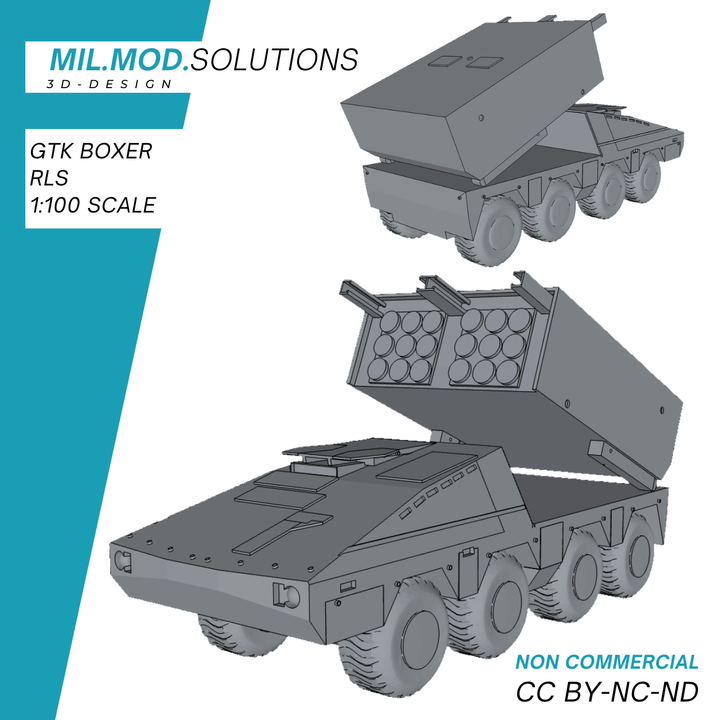 3D Printable GTK Boxer mit Raketenwerfer-System Bundeswehr by Mil. Mod ...