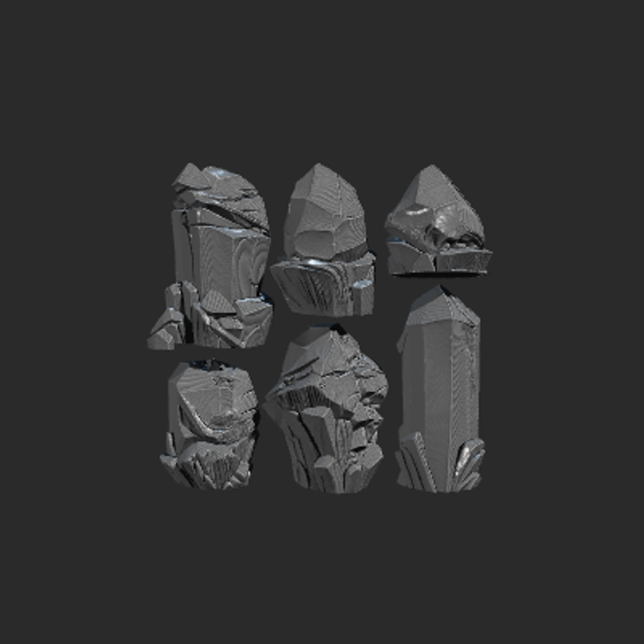 3D Printable 3D Printable Fantasy Ice Crystals STL by WarForge