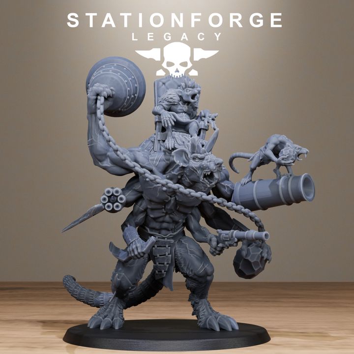 3D Printable Rotfang Bell Rat by StationForge Legacy