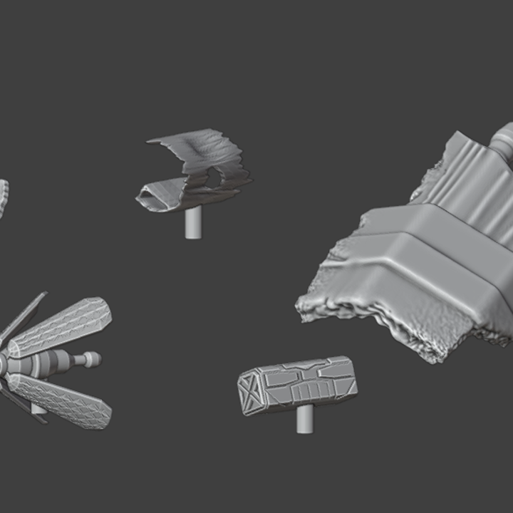3D Printable Space Combat Space Objects Set STL – 3D Printable Terrain ...