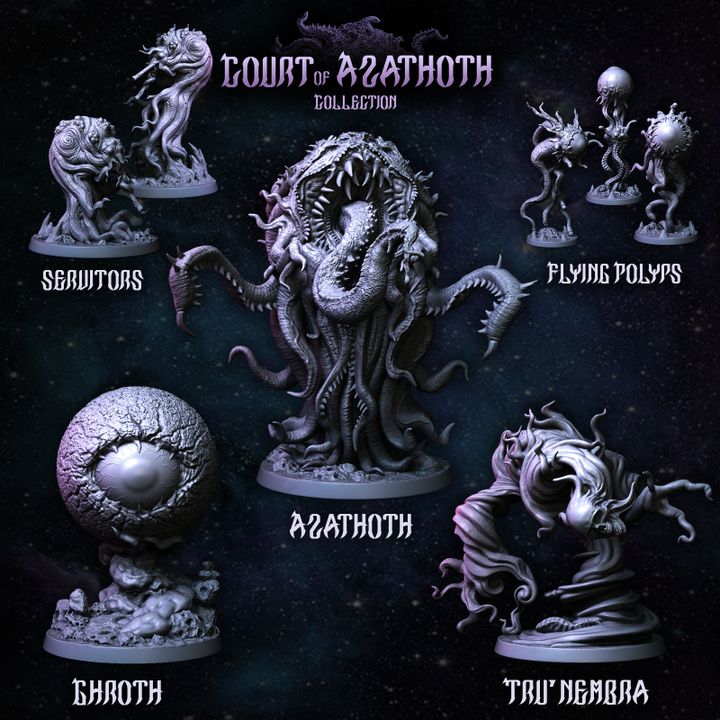 3D Printable Court of Azathoth - Miniatures Collection by NS Miniatures