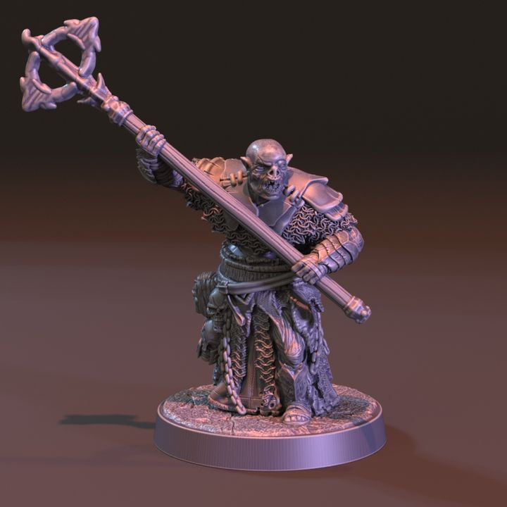 3D Printable Morod-Dor Orc Shaman by Papel 3D