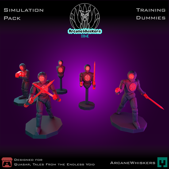 3D Printable Simulation training dummies by Arcane Whiskers
