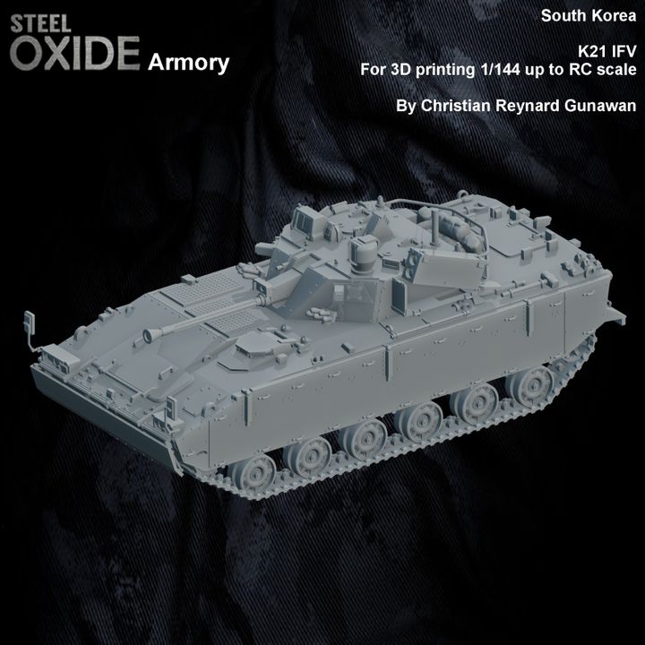 3D Printable South Korean K21 IFV by STEELOXIDE3D