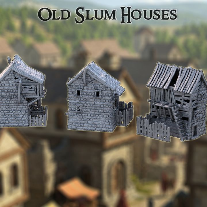 3D Printable Slum Houses - Tabletop Terrain - 28 MM by MiniatureLand