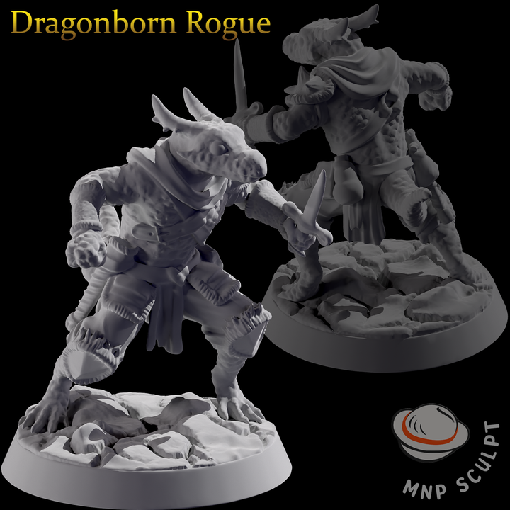 3D Printable Dragonborn Rogue by MNP Sculpt