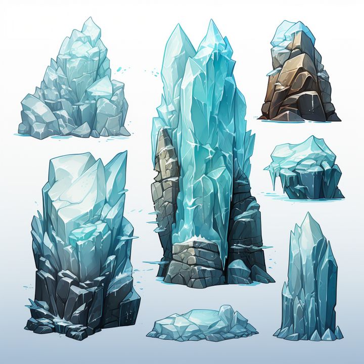 3D Printable 3D Printable Fantasy Ice & Rock Formations STL by WarForge
