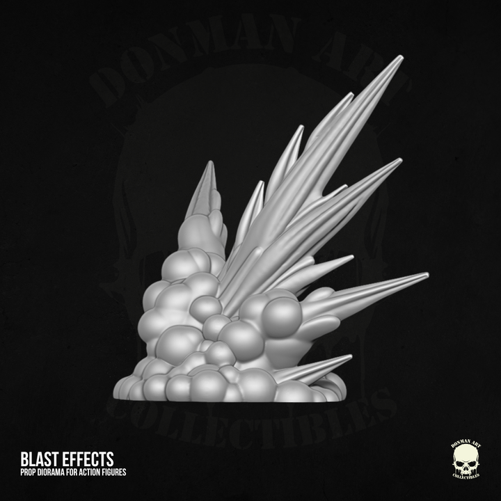 3D Printable Blast Effects STL Files for Action Figures by Esteban ...