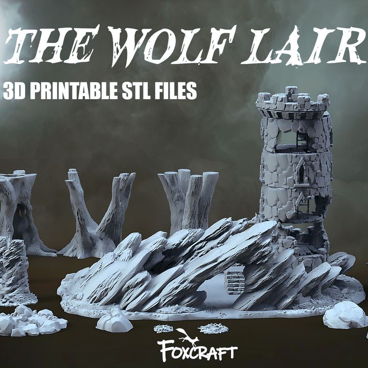 3D Printable The Wolf Lair by FoxCraft Creations