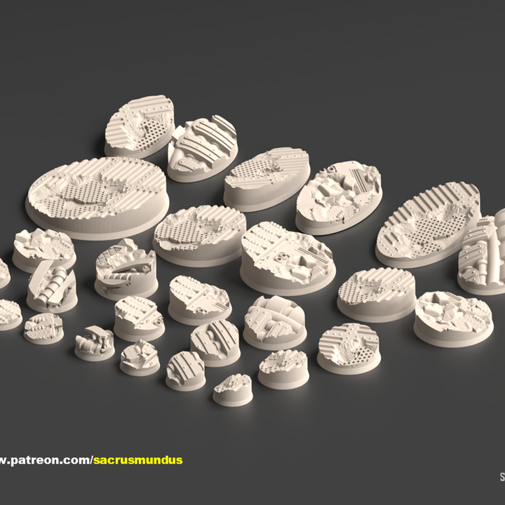 3D Printable The Plains of Tursk, Techno-Nomad Graveyard by Sacrusmundus