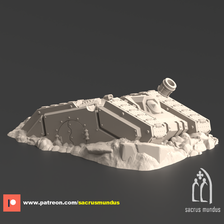 3D Printable The Plains of Tursk, Techno-Nomad Graveyard by Sacrusmundus