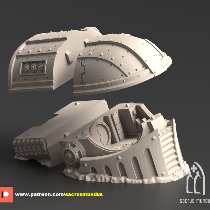 3D Printable The Plains of Tursk, Techno-Nomad Graveyard by Sacrusmundus