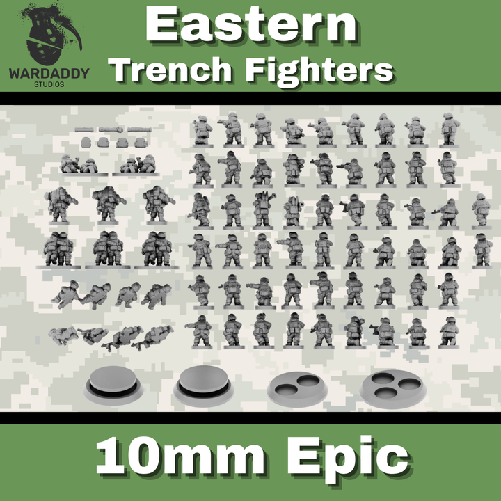 3D Printable Modern Eastern Infantry, Trench Fighters EPIC 10mm by ...