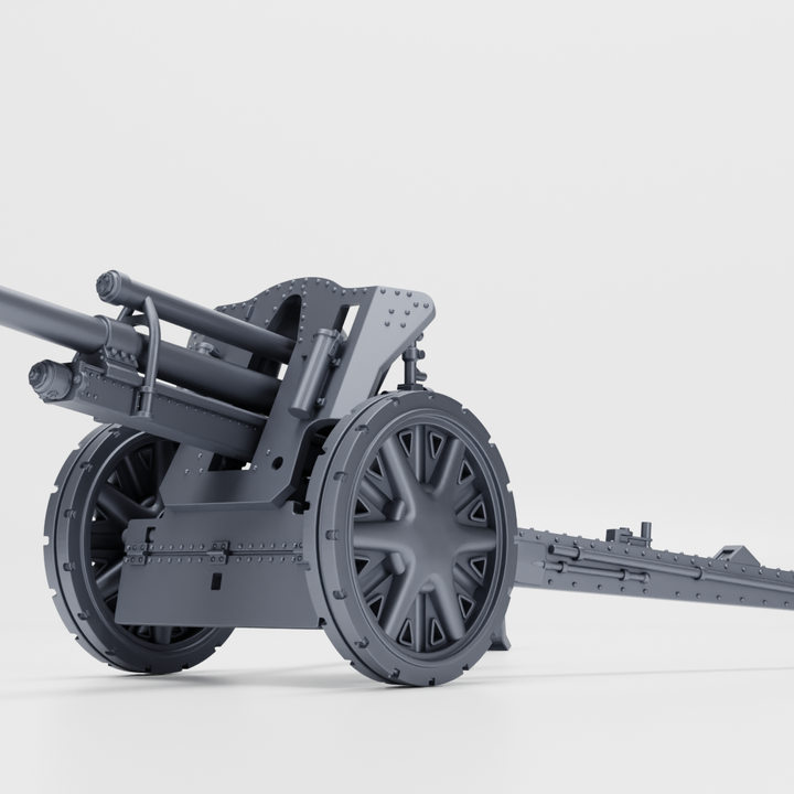 3D Printable LeFh18 10.5cm light howitzer (Germany, WW2) by Wargame3d