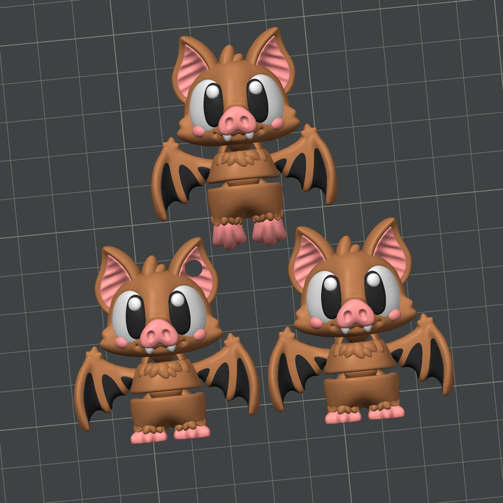 3D Printable Flexi Bats Print-in-place & Mini Cave by 3DGOB
