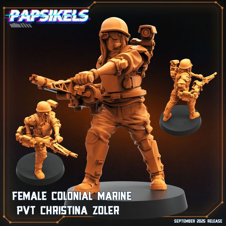 3D Printable SEPTEMBER 2025 SCIFI RELEASE by PAPSIKELS MINIATURES