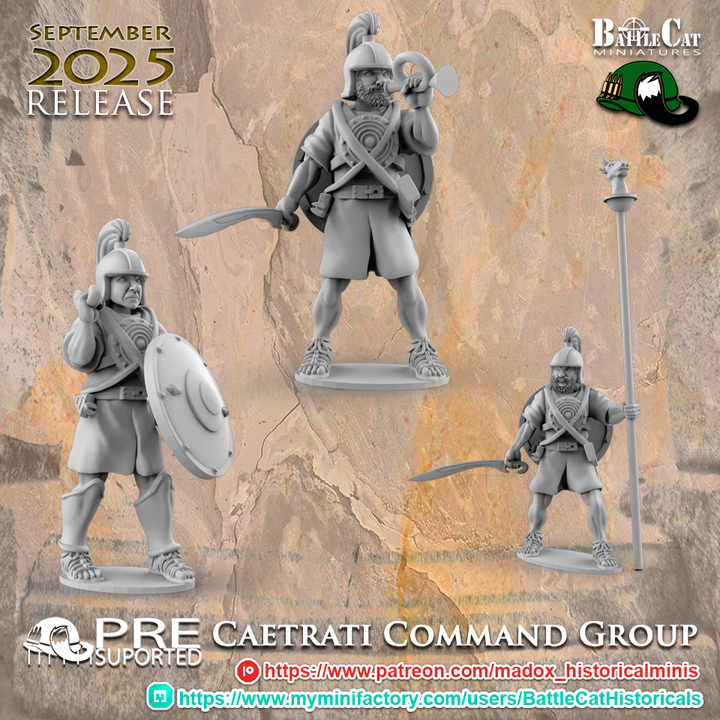 3D Printable Ancient Iberian Command Group by BattleCat Miniatures