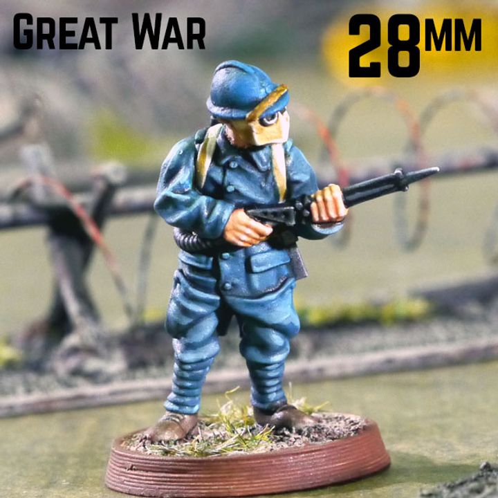 3D Printable 28mm WW1 French Late War P4 Flamethrower by Ten Kingdoms ...