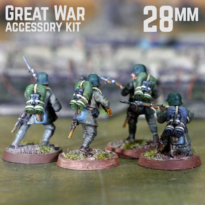 3D Printable 28mm WW1 German Late War Backpack Accessory Kit by Ten ...