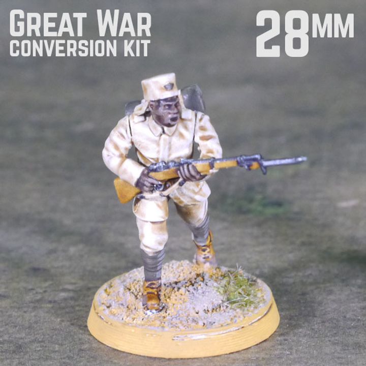 3D Printable 28mm WW1 Schutztruppe Askari Conversion Kit by Ten ...