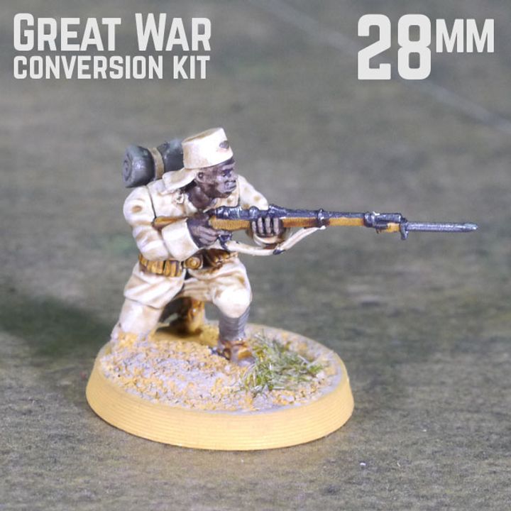 3D Printable 28mm WW1 Schutztruppe Askari Conversion Kit by Ten ...
