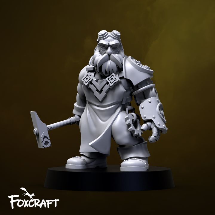 3D Printable Dwarven Engineer by FoxCraft Creations