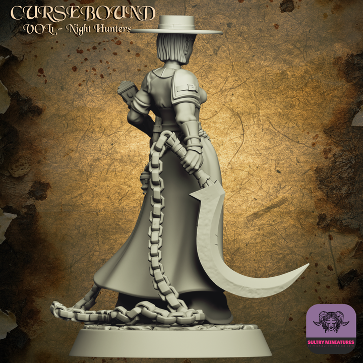 3D Printable Cursebound Vol.1 - Night Hunters - Mireth the chain dancer ...