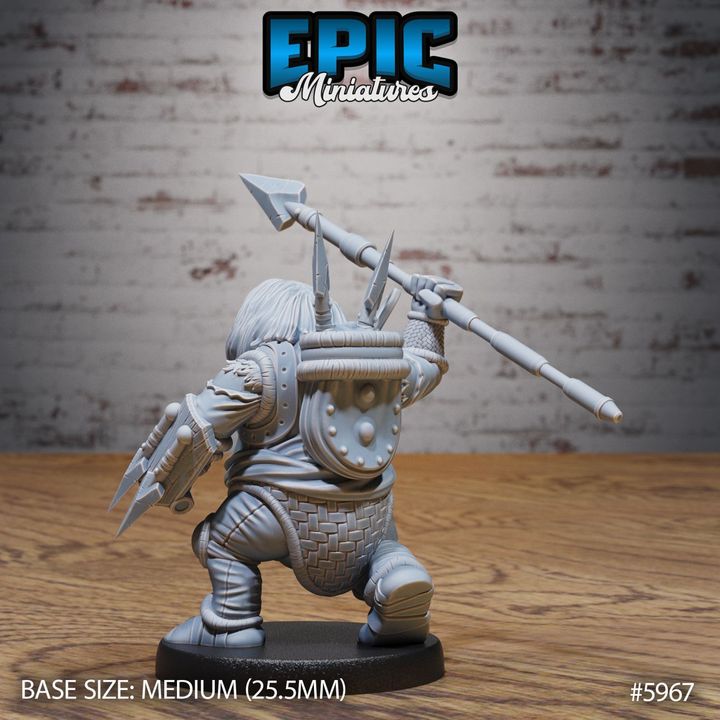 3D Printable Walrus Folk Huntress Throwing / Northern Sea Warrior ...