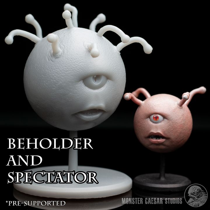 3D Printable Beholder and Spectator by Monster Caesar Studios