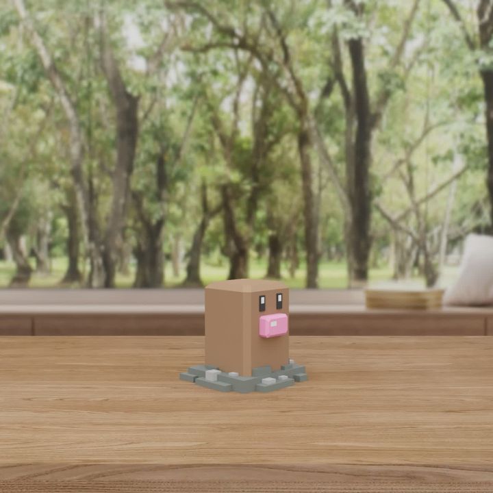 3D Printable Diglett Pokemon Multipart by CGCG3d