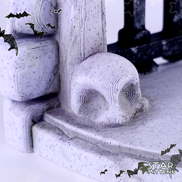 3D Printable Gothic Crypt Gate Shelf by Star Mittens