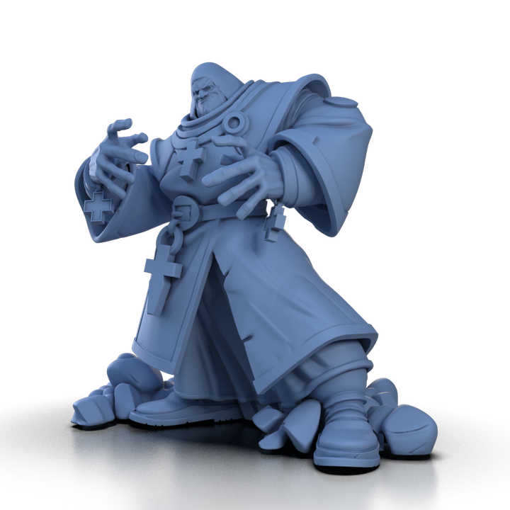 3D Printable PRIEST FIGHTERS by ALTERNATIVE GAMES