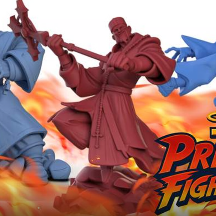 3D Printable PRIEST FIGHTERS by ALTERNATIVE GAMES