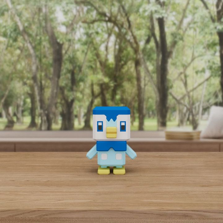 3D Printable Piplup Pokemon Multipart by CGCG3d