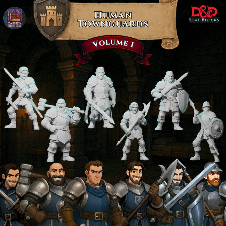 3D Printable Guards & Guard Captain - Humans (Volume 1) by Cassidy ...