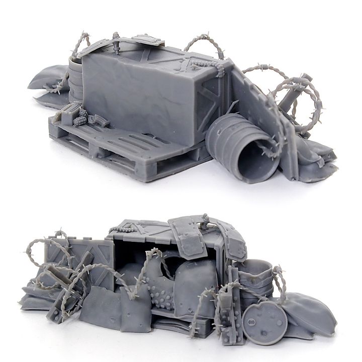 3D Printable Barricade or Roadblock for 28mm post-apocalyptic wargames ...