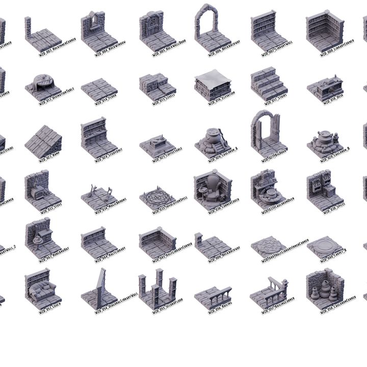 3D Printable Death x Tiles - Complete Wizard's Home Set (Supportless ...