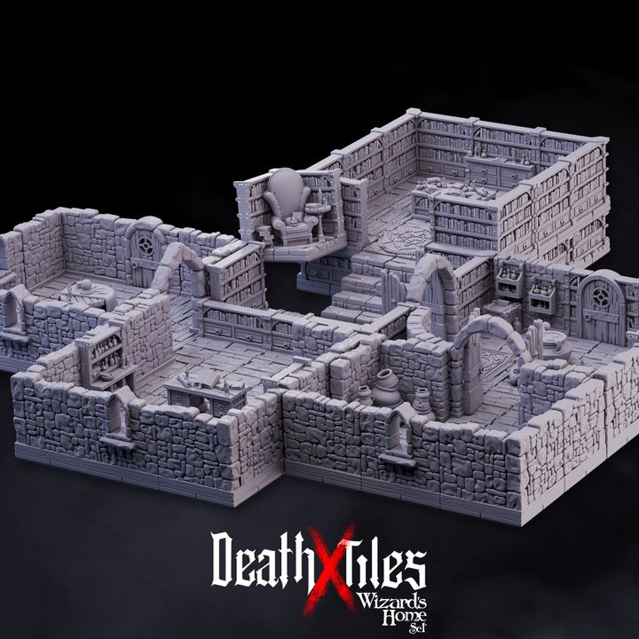 3D Printable Death x Tiles - Complete Wizard's Home Set (Supportless ...