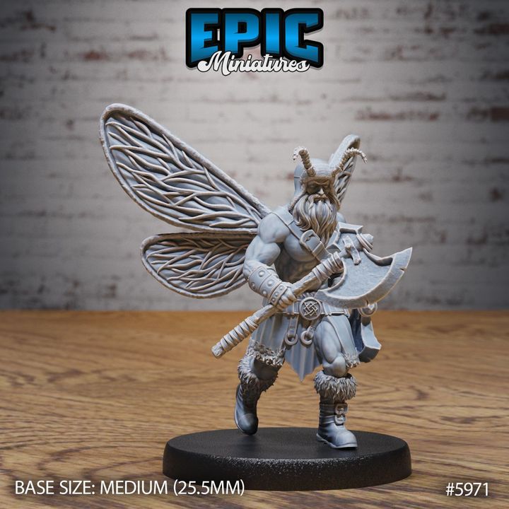 3D Printable Barbarian Fairy Walking / Northern Pixie Warrior ...
