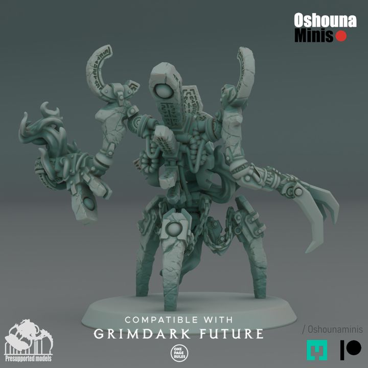 3D Printable Doomed Empire - Tripod Emperor by Oshounaminis