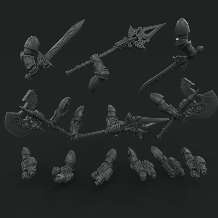3D Printable Sanguine Angels Prime Arms and Weapons by VBits Studios