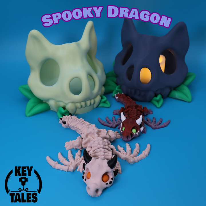 3D Printable The Spooky Dragon: Azrael and Den by Key Tales