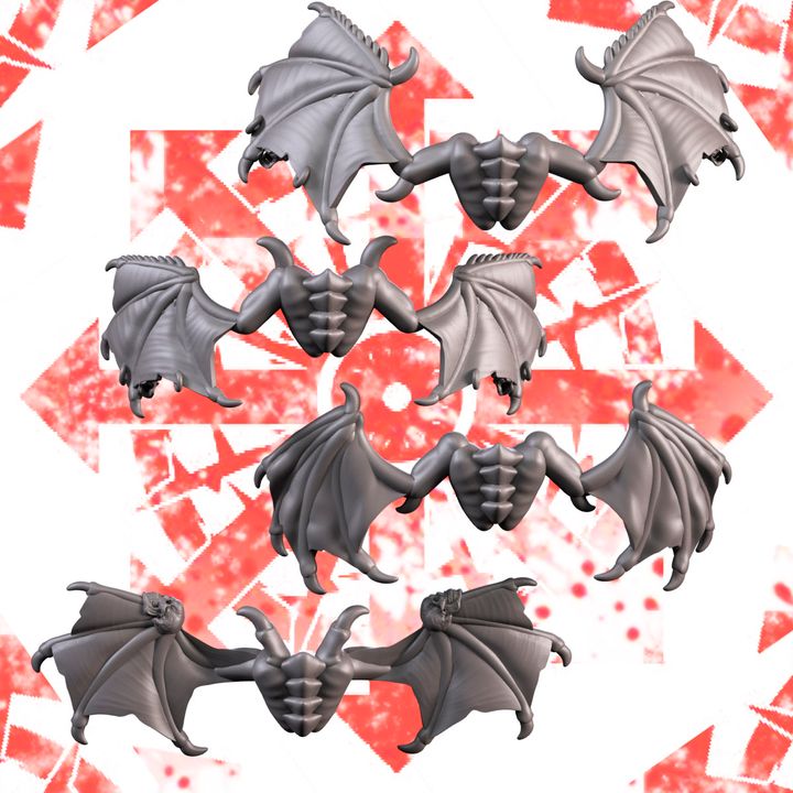 3D Printable Demon Wings Backpack by Sergeant Hammer