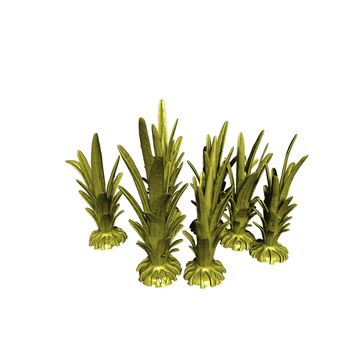 3D Printable Stylized Plant Tufts - BuildWorlds by BuildWorlds