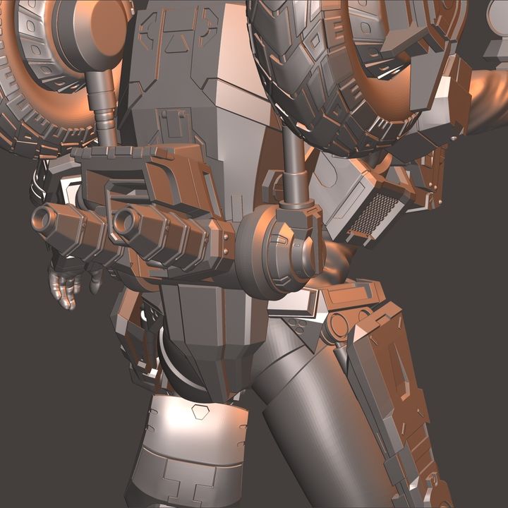 3D Printable Motorcycle robot by Aarome_Art