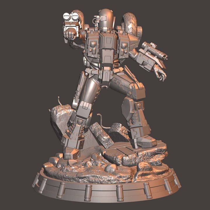 3D Printable Motorcycle robot by Aarome_Art