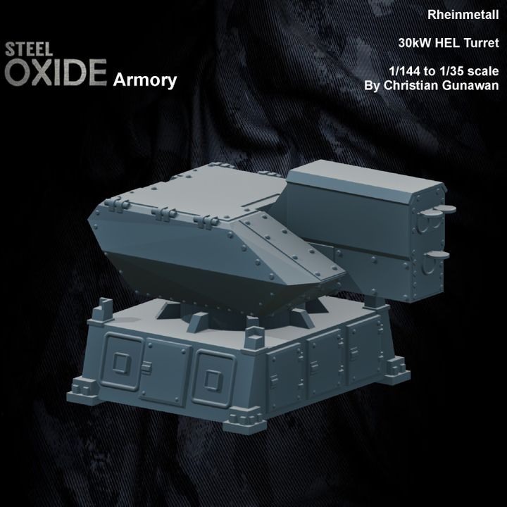 3D Printable Rheinmetall 30kW HEL Turret by STEELOXIDE3D