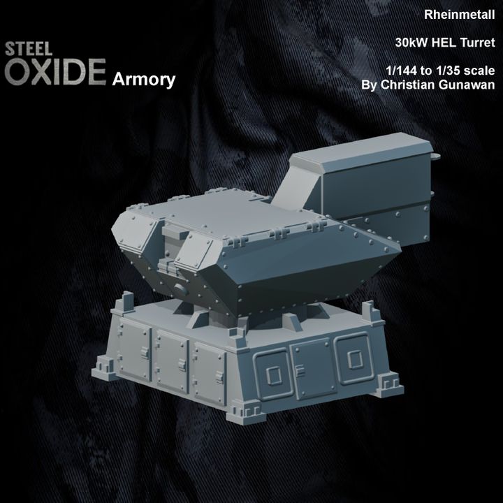 3D Printable Rheinmetall 30kW HEL Turret by STEELOXIDE3D